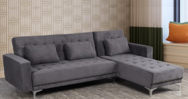 ΚΑΝΑΠΕΣ ΚΡΕΒΑΤΙ ΓΩΝΙΑ ΑΝΑΣΤΡΕΨΙΜΗ ELIZA HM3145.02 ΣΕ ΣΚΟΥΡΟ ΓΚΡΙ ΧΡΩΜΑ ...